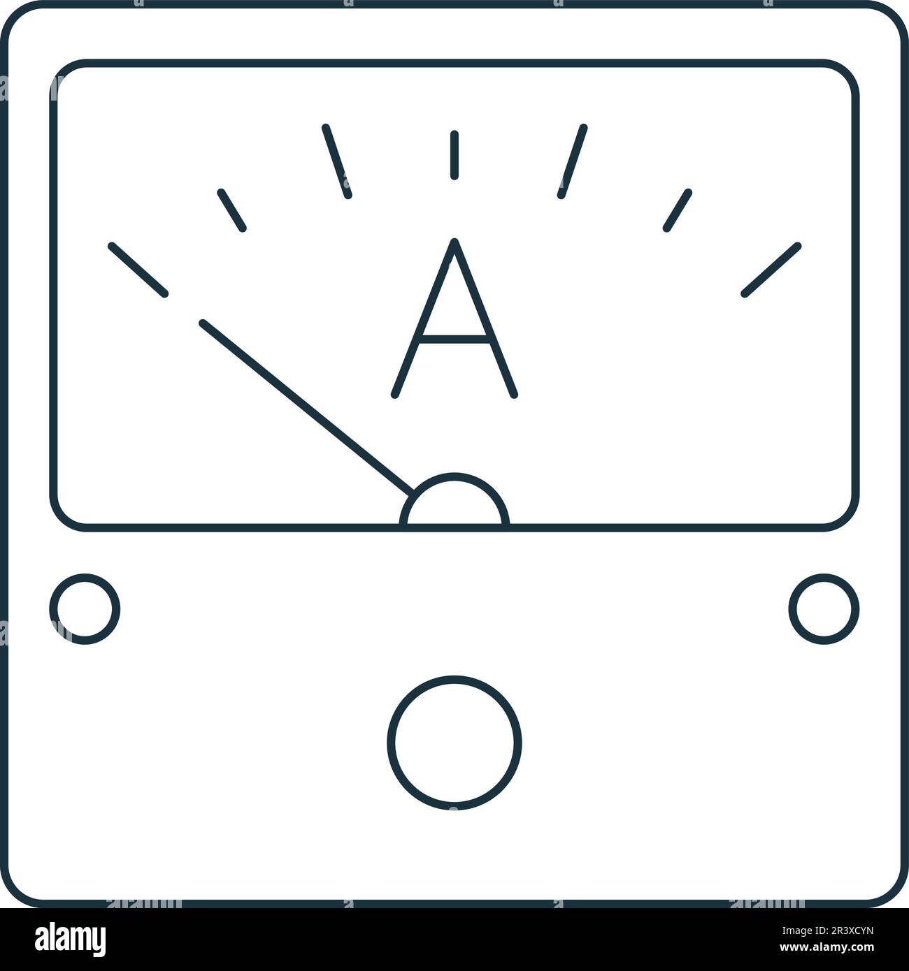 Ampere meter icon. Monochrome simple sign from construction instruments ...