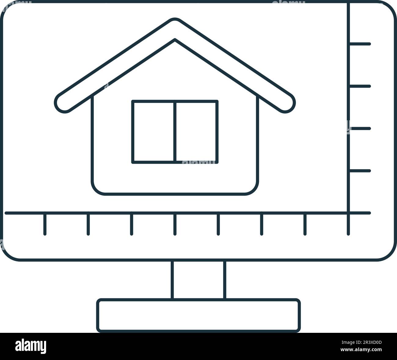Building Design Software icon. Monochrome simple sign from construction ...
