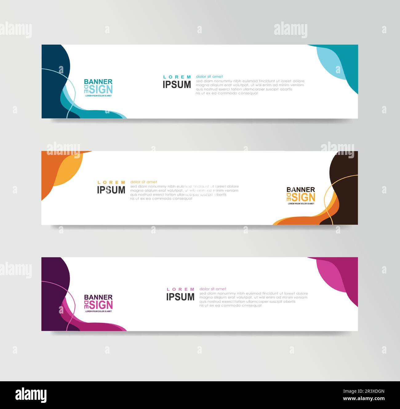 Templates of horizontal web banner website header SEO ads flyer ...