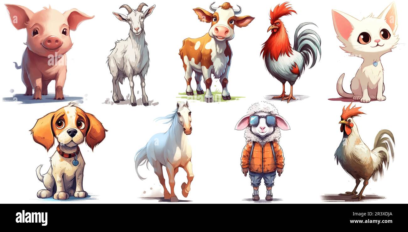 Peacock goat Stock Vector Images - Alamy