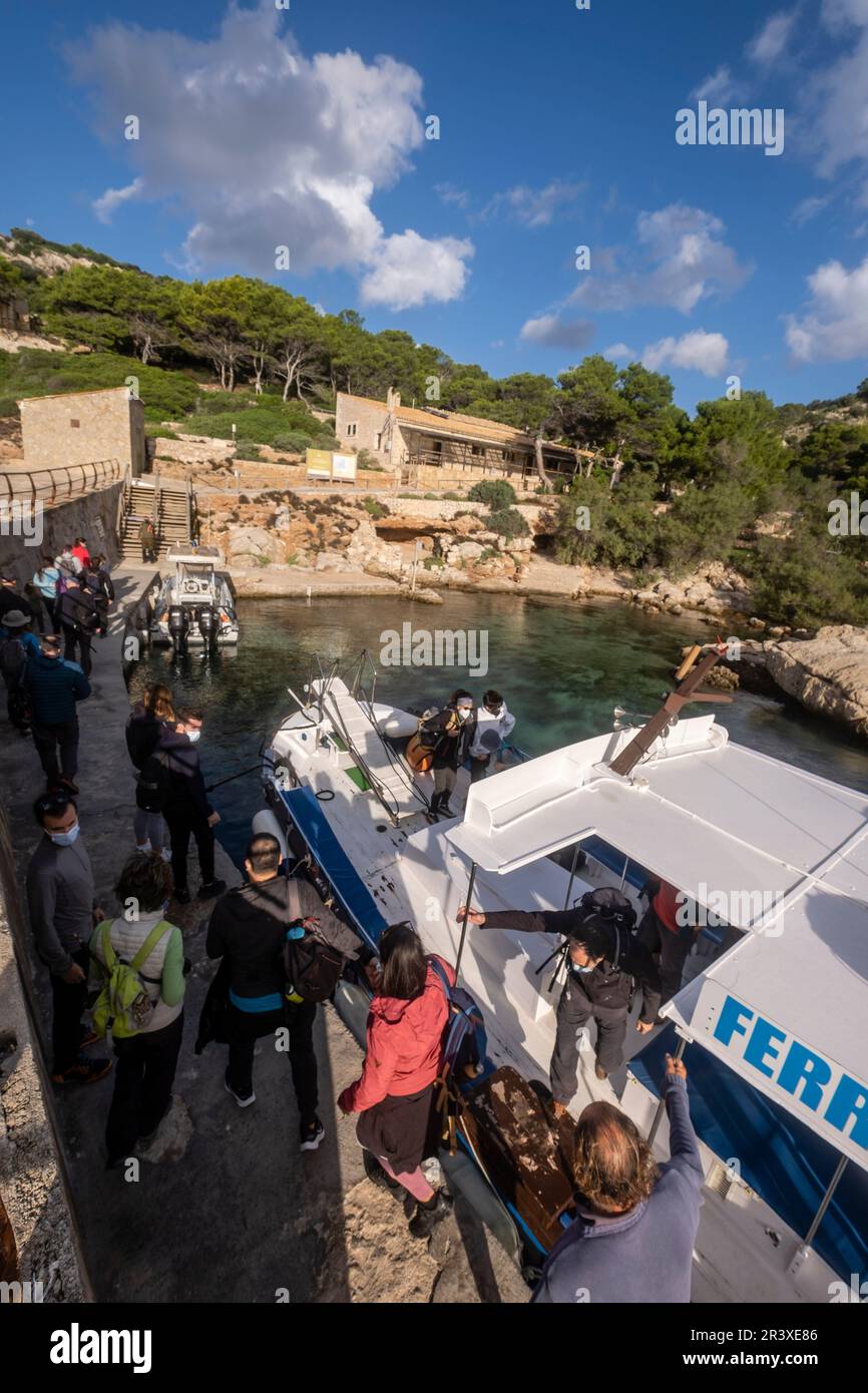 Des Lledó port, sa Dragonera natural park, Mallorca, Balearic Islands ...