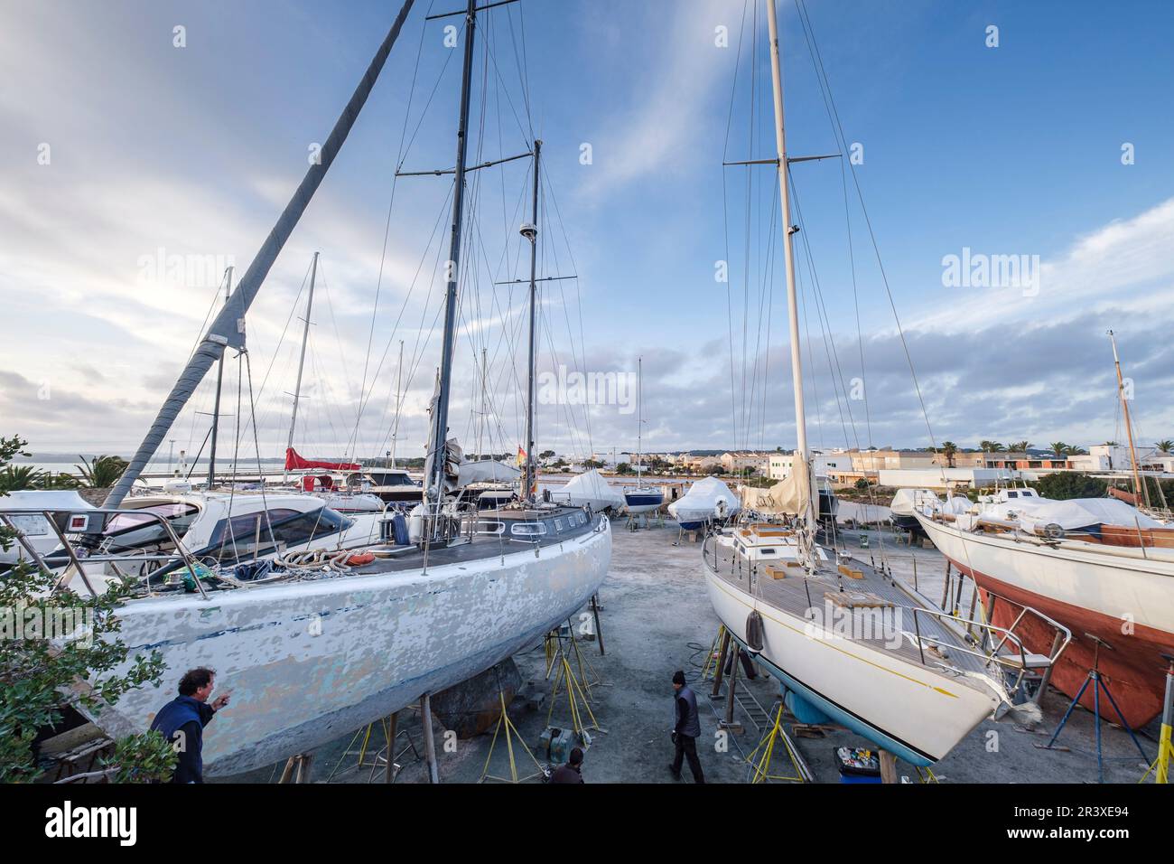 La Savina port Stock Photo - Alamy