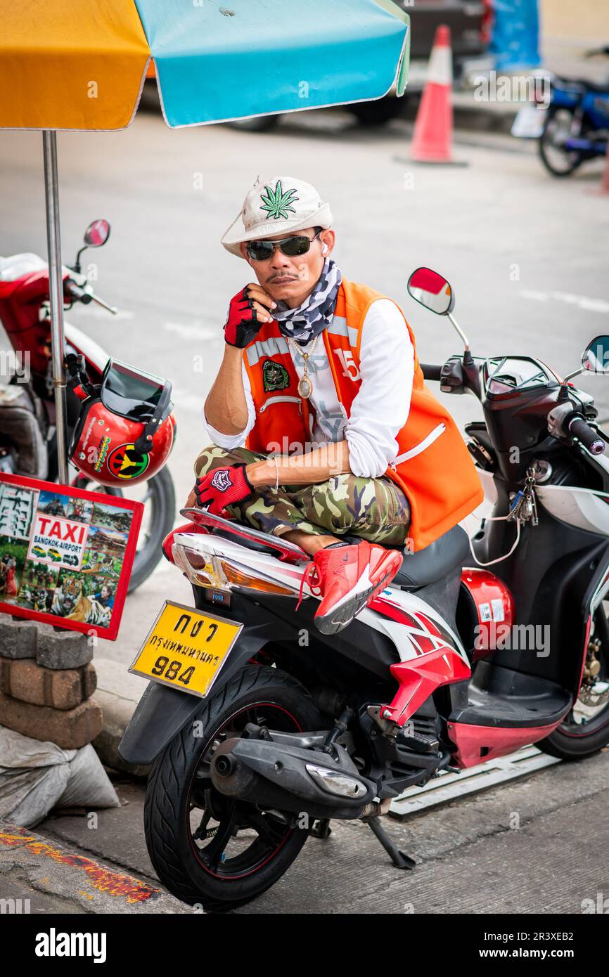 Pattaya motorbike driver hi-res stock photography and images - Alamy