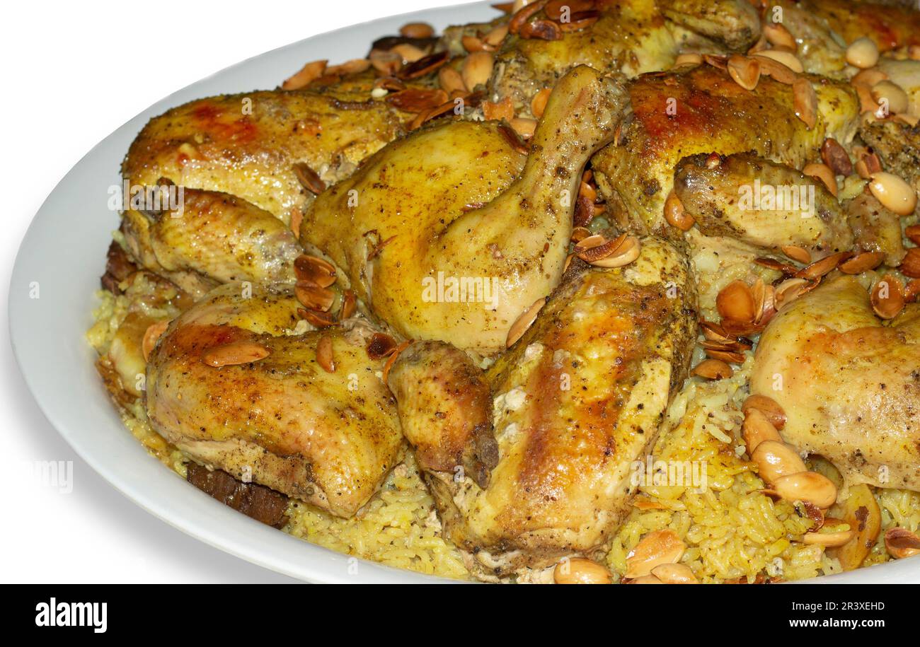chicken Kabsa - mixed rice dishes that originate in Yemen. Middle ...