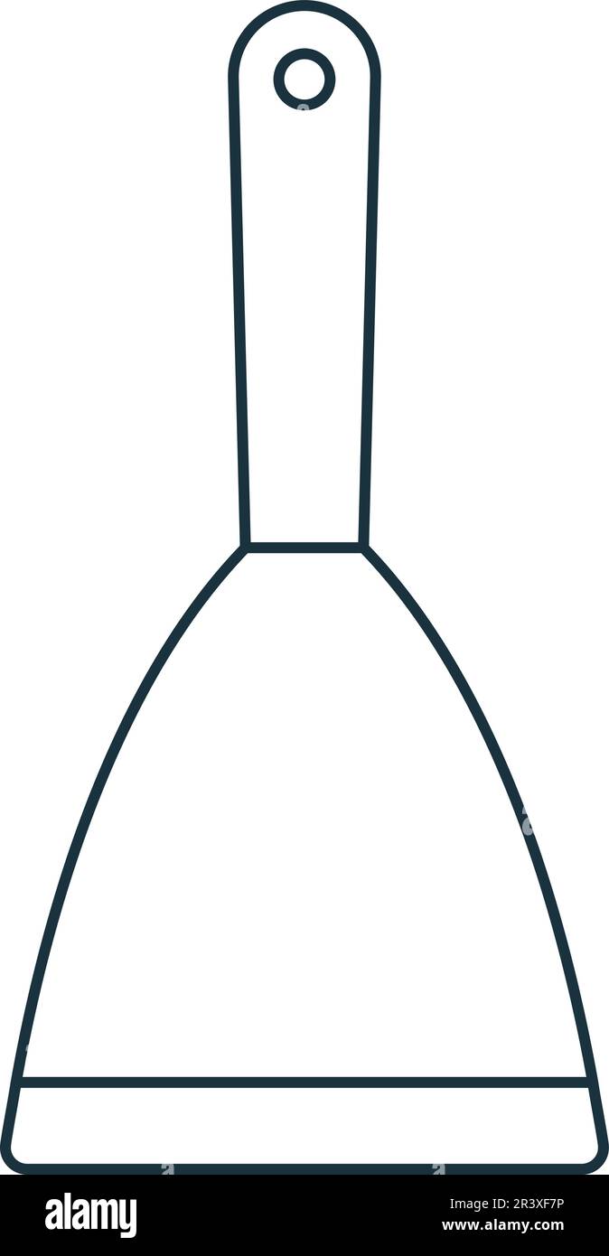 Scraper icon. Monochrome simple sign from construction instruments ...