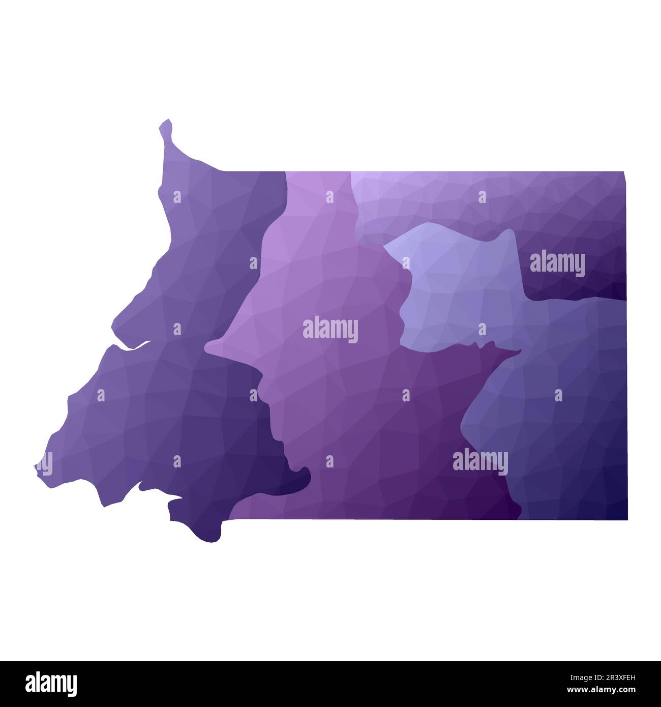 Equatorial Guinea Map Geometric Style Country Outline Modern Violet