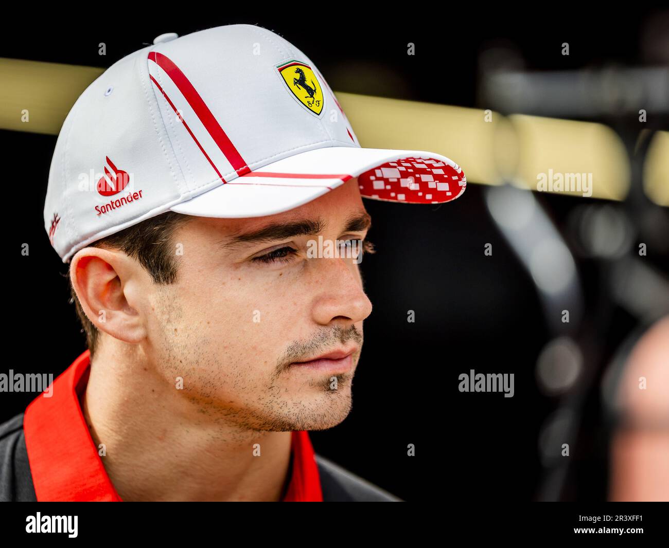 MONACO - 25/05/2023, Charles Leclerc (Ferrari) in the paddock ahead of ...