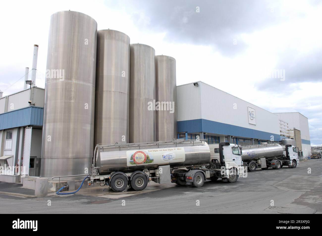 Production buildings of the Isigny-Sainte-Mere Dairy Cooperative ...