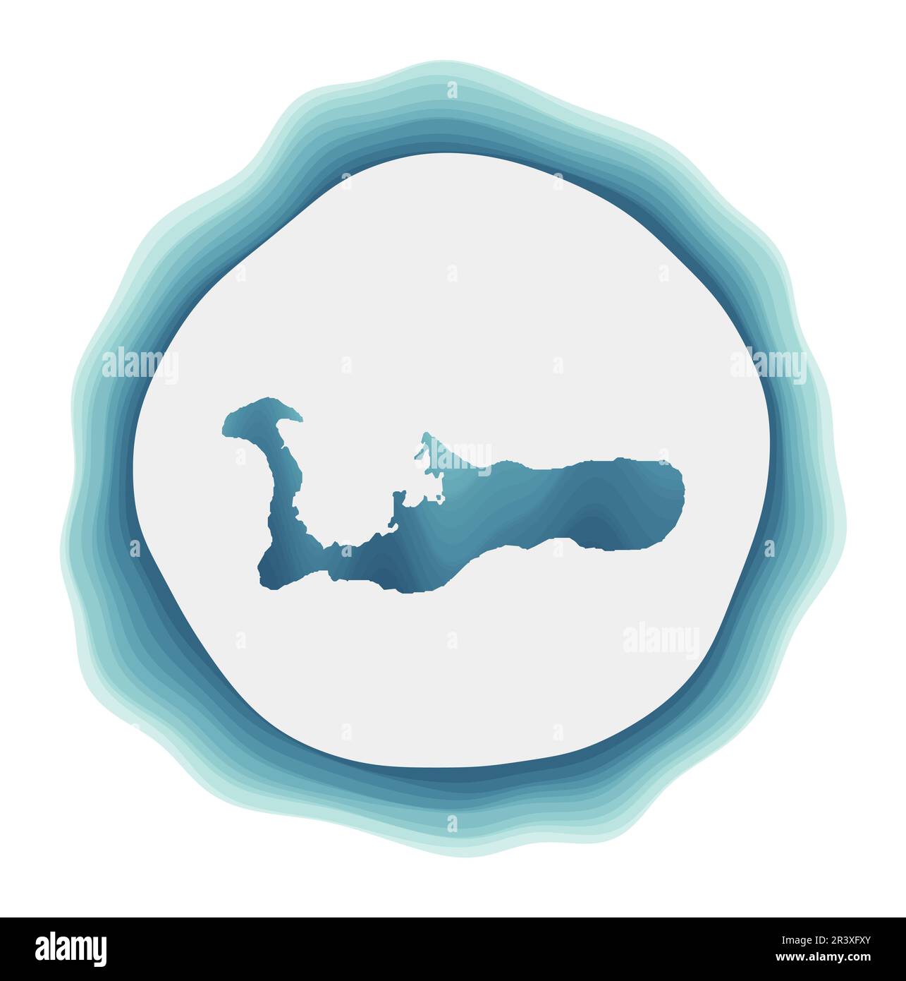 Grand Cayman logo. Badge of the island. Layered circular sign around ...