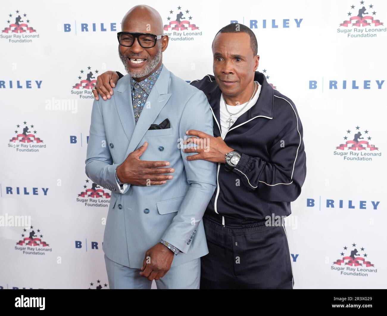 (L-R) Bernard Hopkins and Sugar Ray Leonard at the 12th Annual Sugar ...