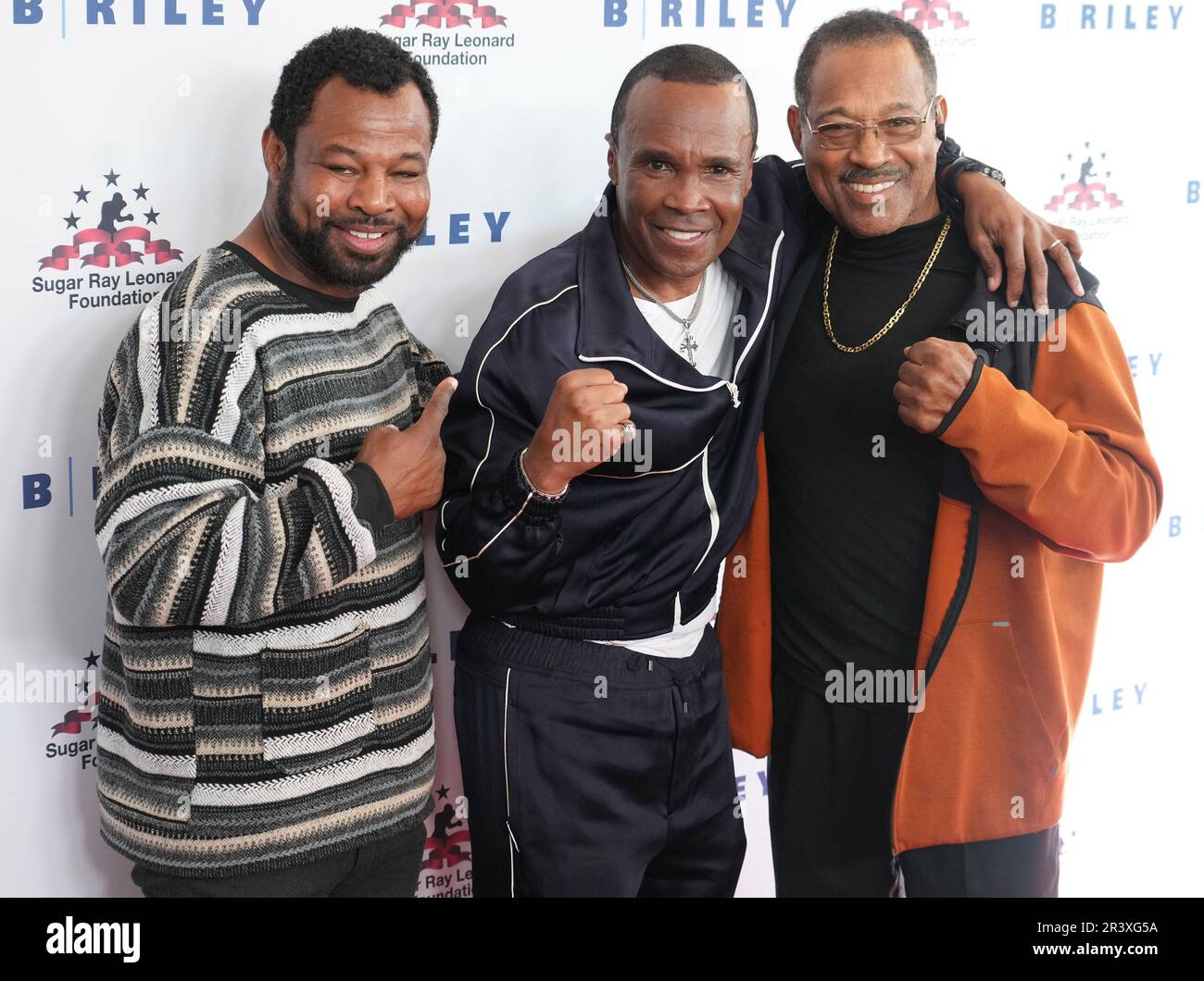 Los Angeles, USA. 24th May, 2023. (L-R) Sugar Shane Mosley, Sugar Ray ...