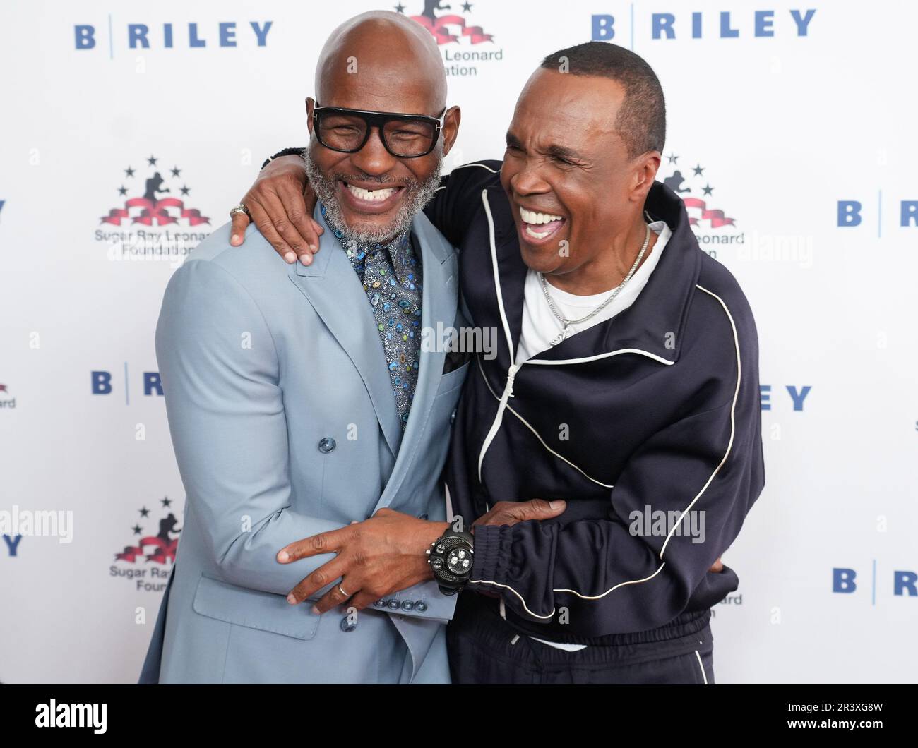 (L-R) Bernard Hopkins and Sugar Ray Leonard at the 12th Annual Sugar ...