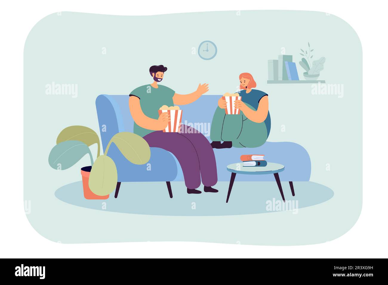 Movie evening Stock Vector Images - Alamy