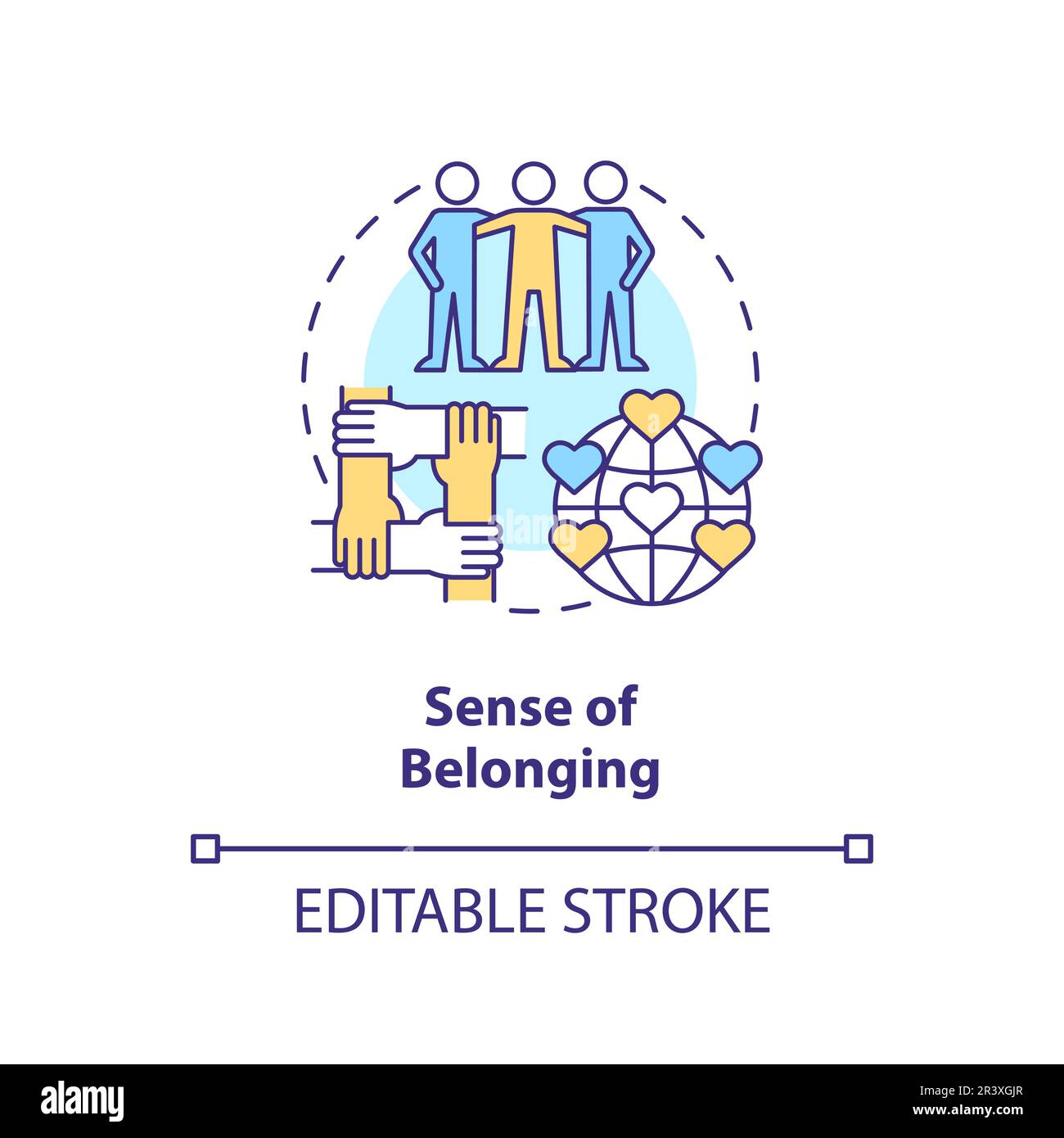 Sense of belonging concept icon Stock Vector Image & Art - Alamy