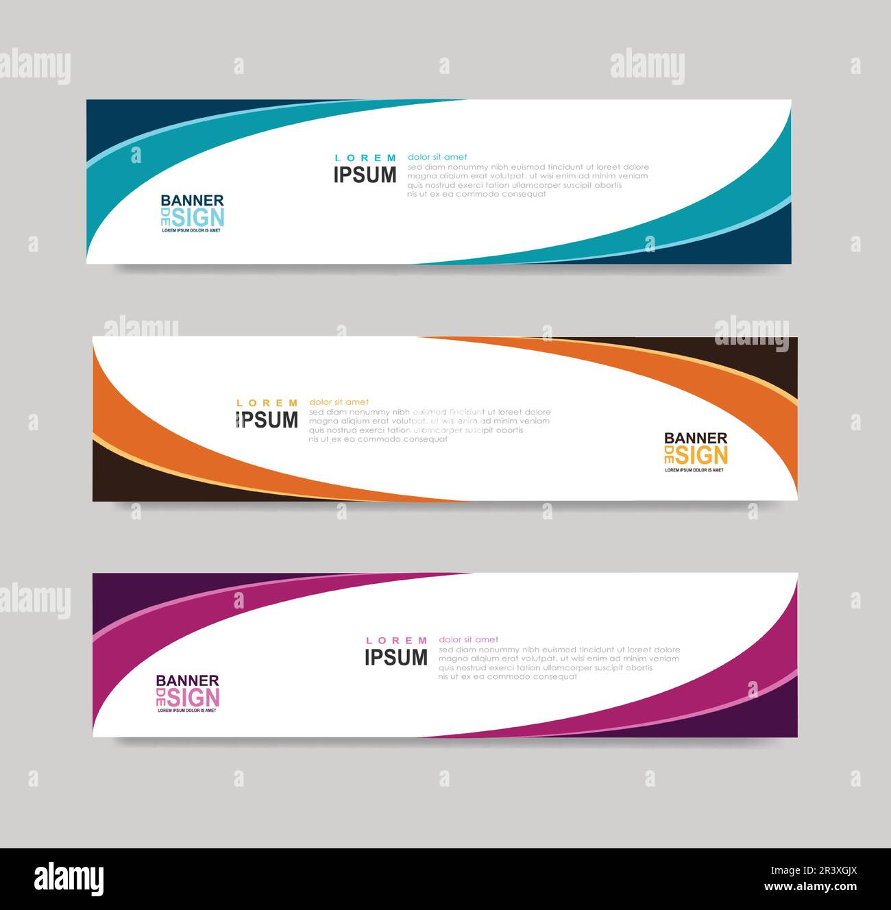 Templates of horizontal web banner website header SEO ads flyer ...