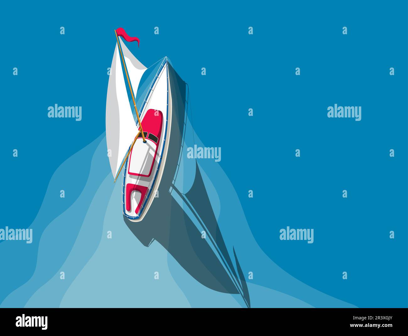 Aerial view mediterranean coast Stock Vector Images - Alamy