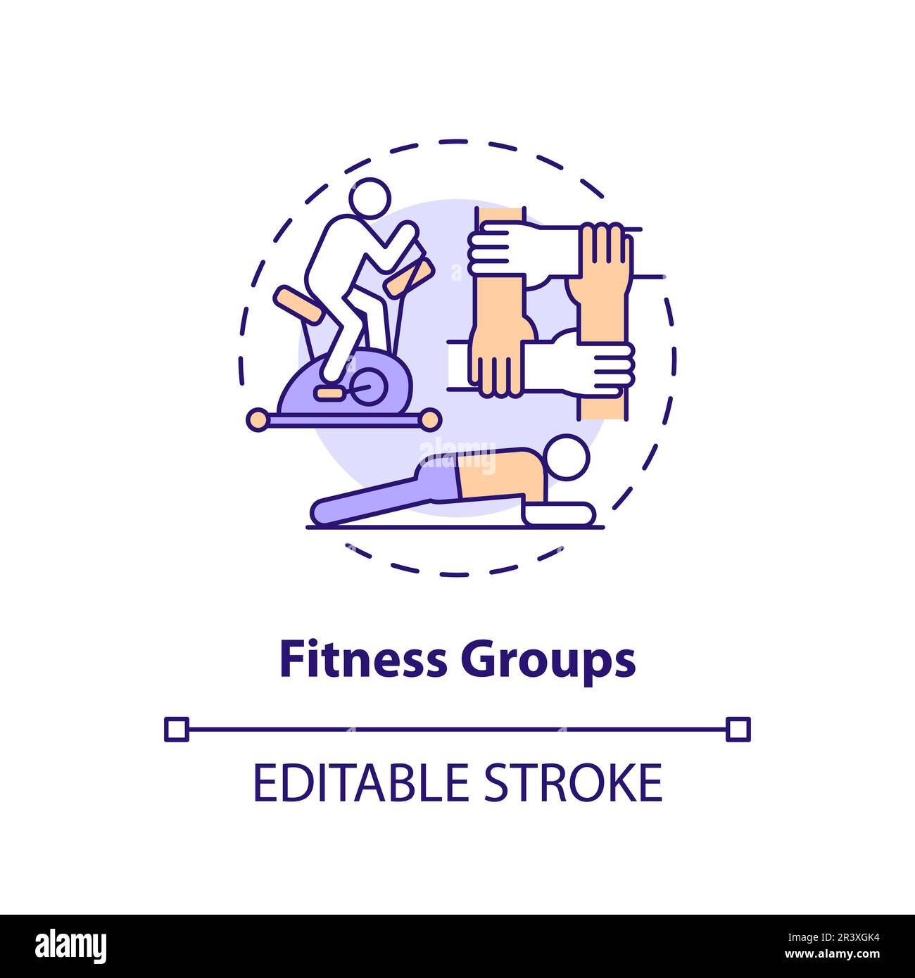 Fitness groups concept icon Stock Vector Image & Art - Alamy