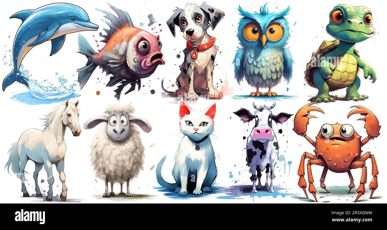 Baby goat and dog Stock Vector Images - Alamy