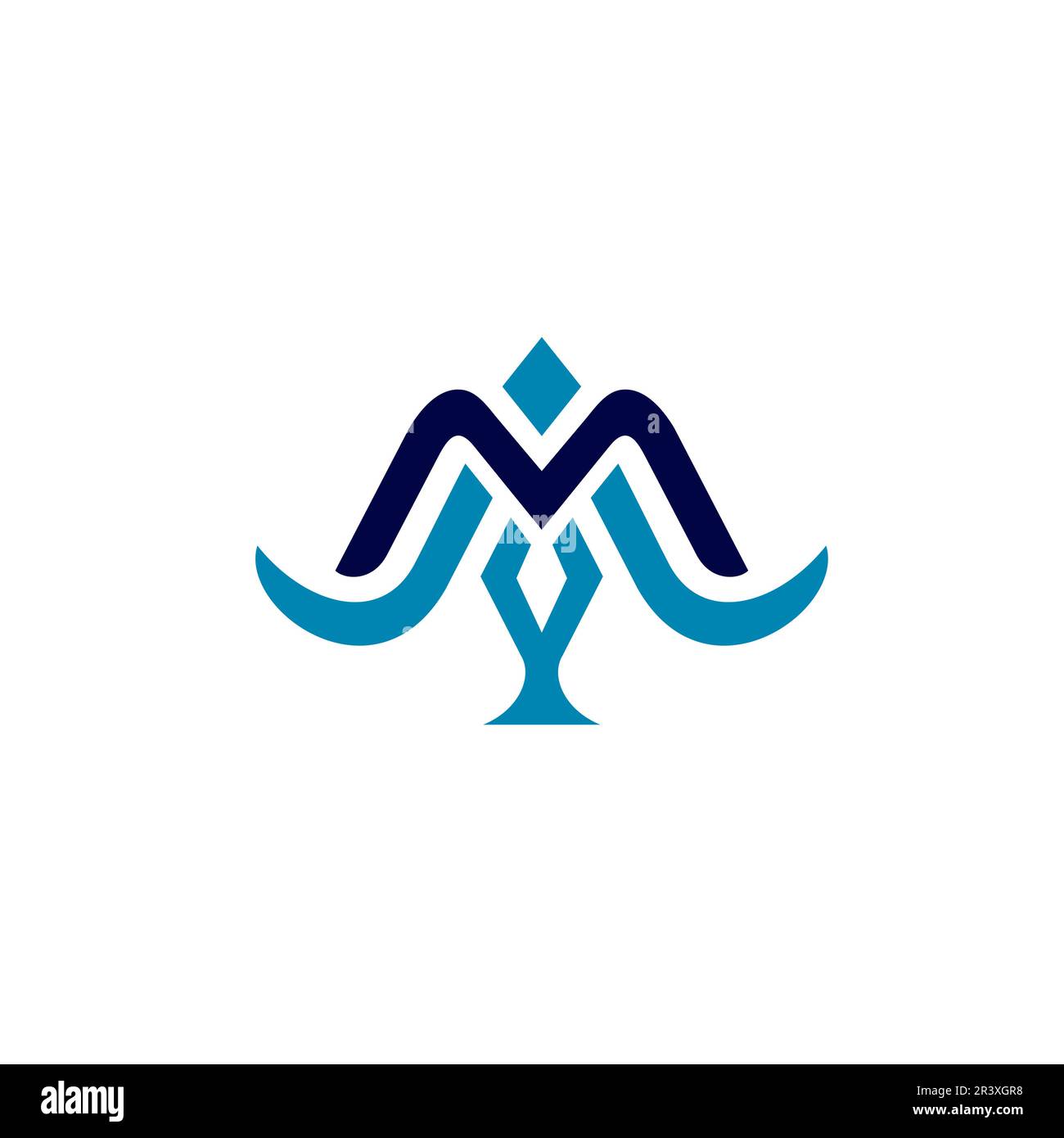 Eagle with letters m hi-res stock photography and images - Alamy