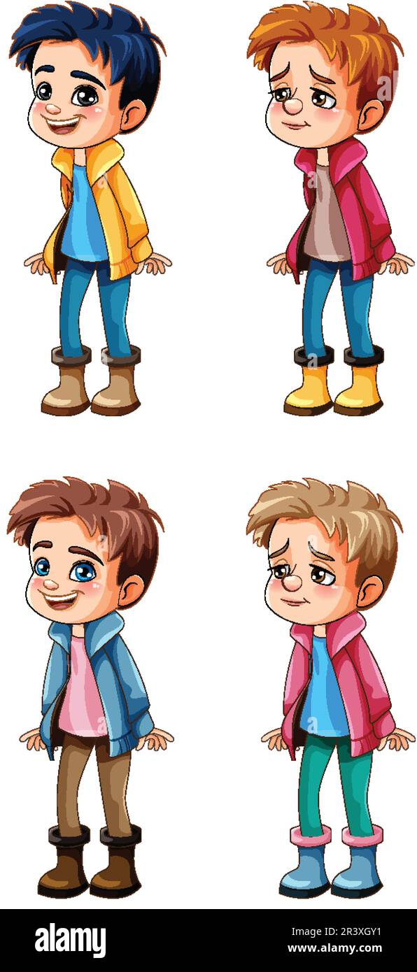 Cute boy cartoon character illustration Stock Vector Image & Art - Alamy