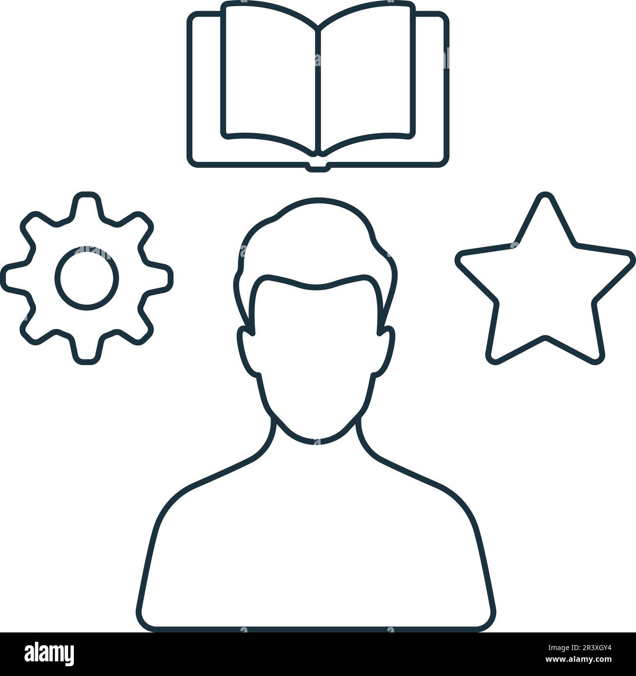 Competence icon. Monochrome simple sign from core values collection ...