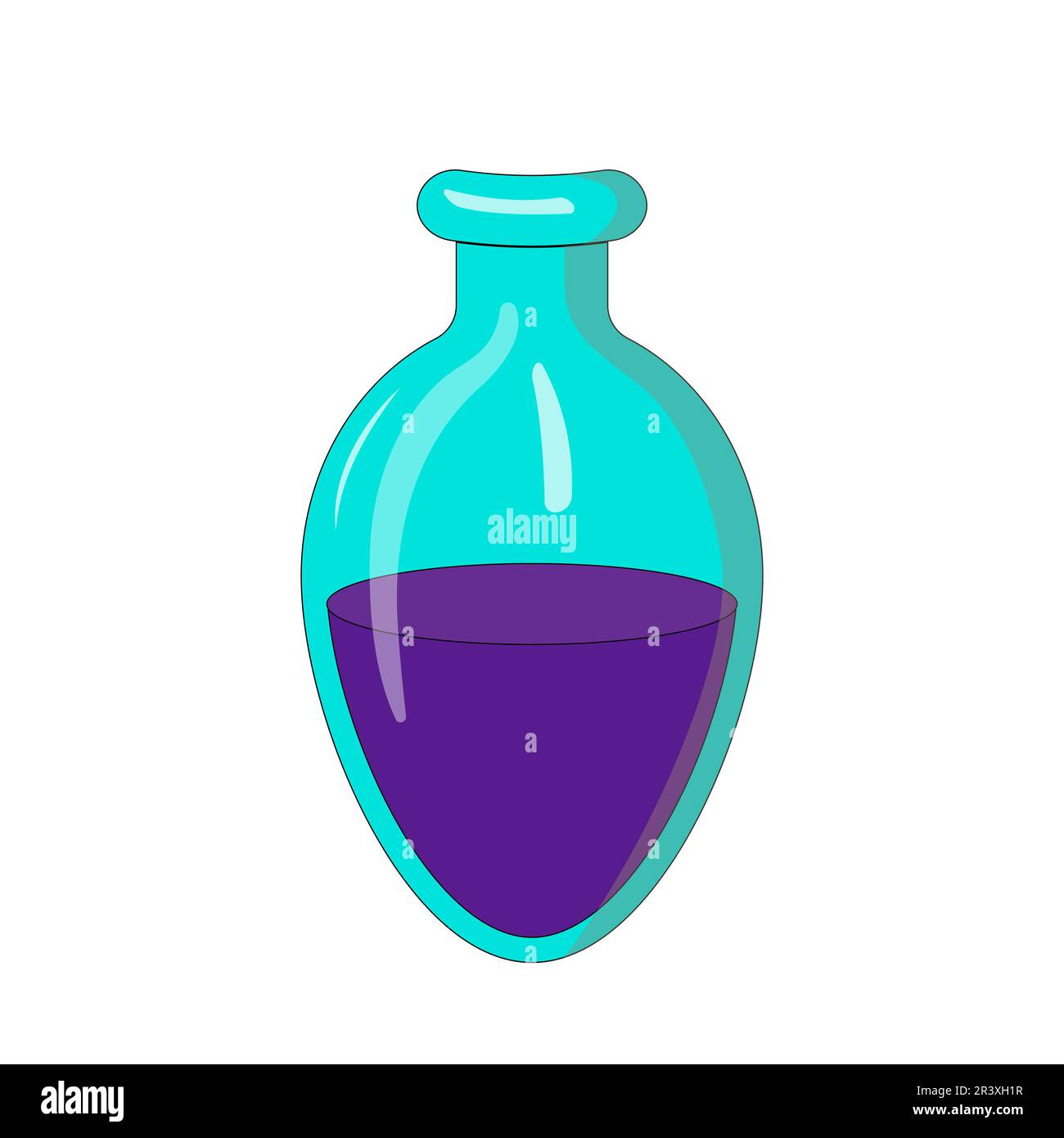 Potion bottles set. Alchemy set. Vector icons of glass flasks with ...