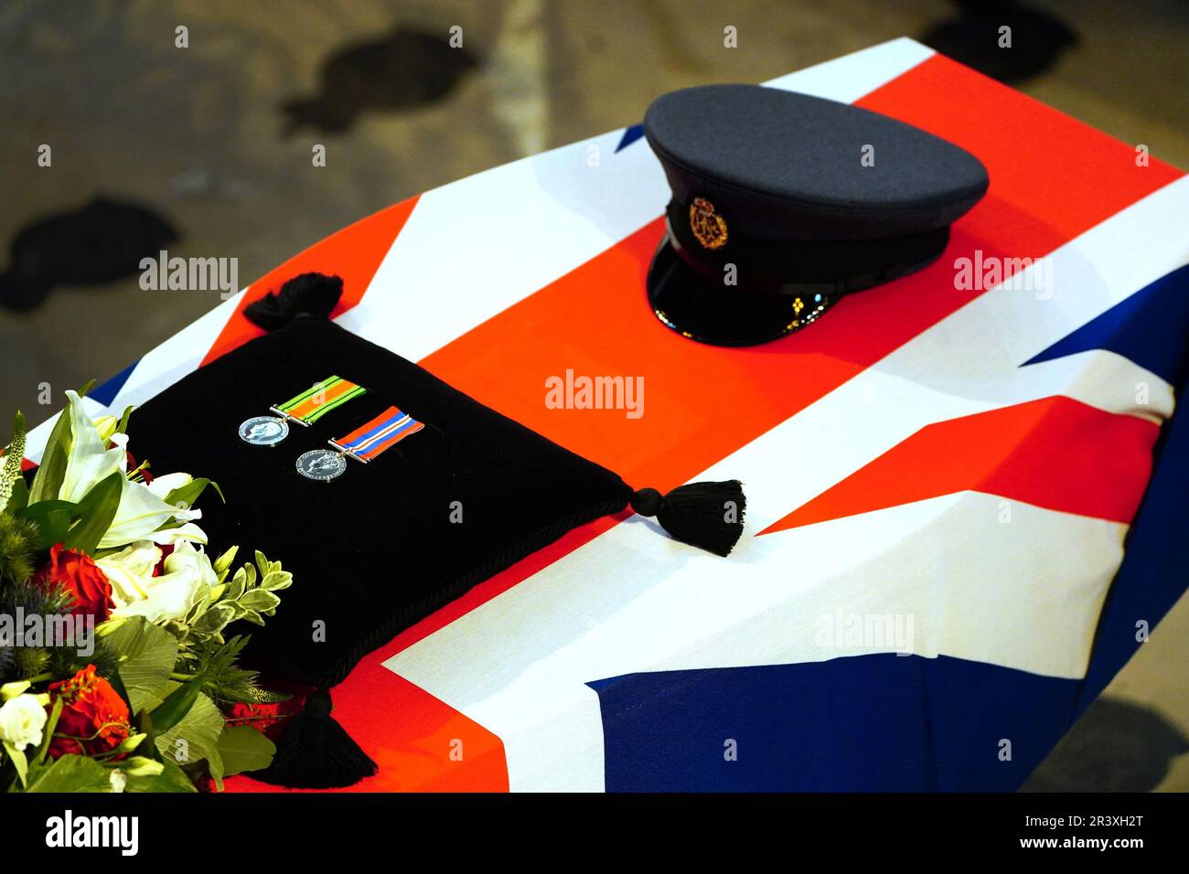 The funeral of RAF Sergeant Peter Brown at St Clement Danes Church, in ...