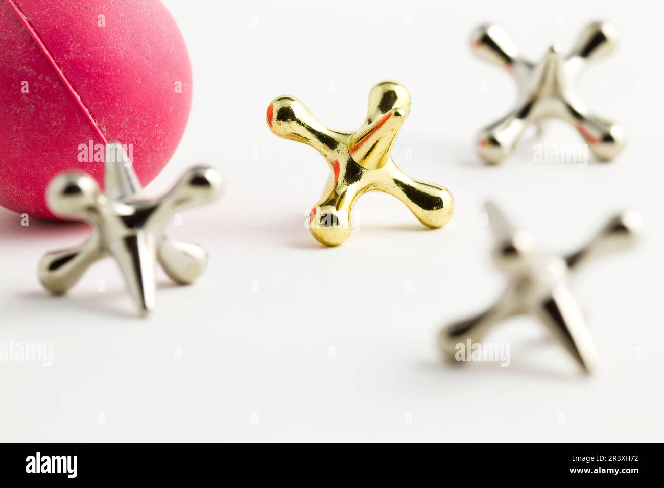 Jacks Game Pieces Stock Photo - Alamy