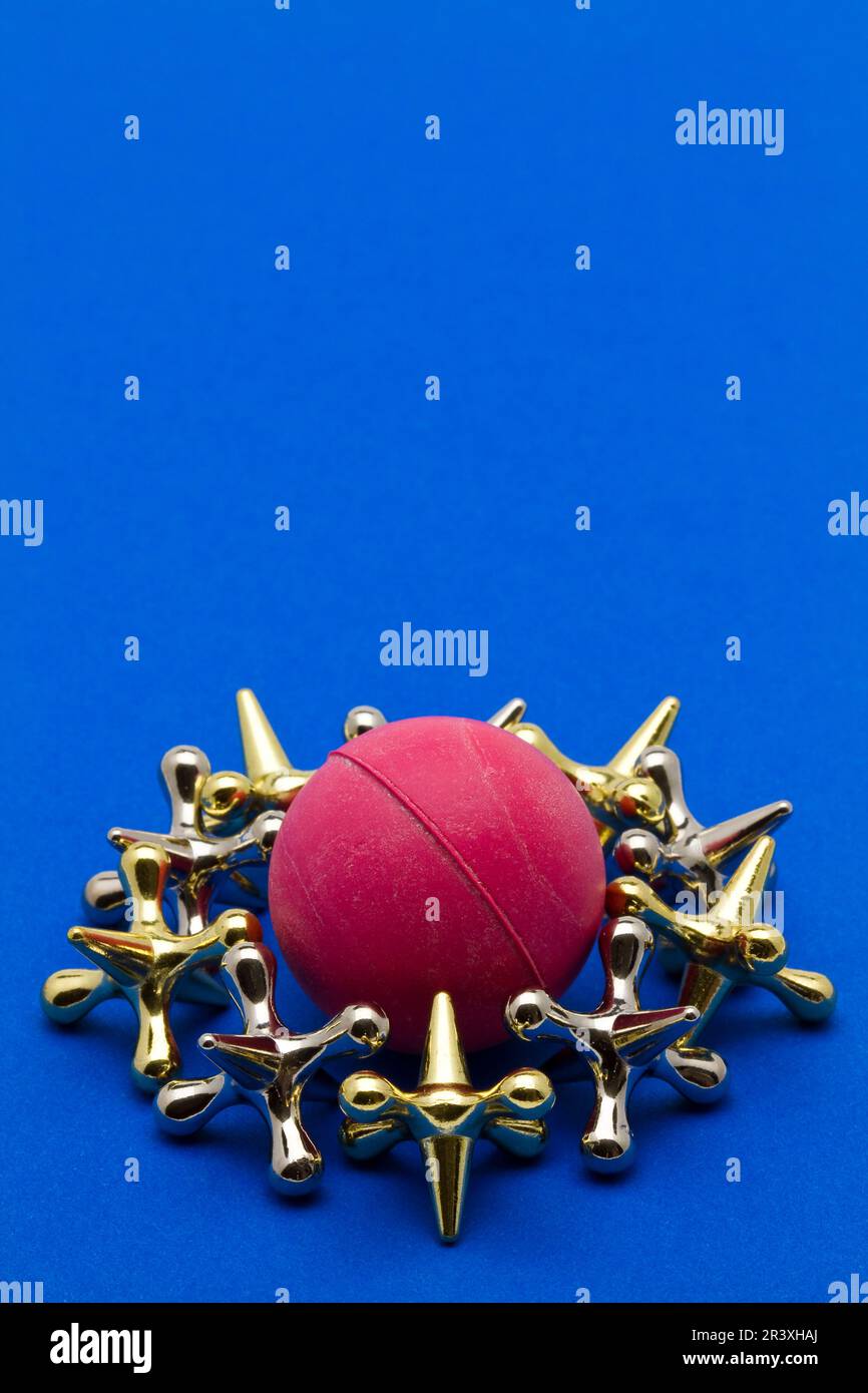 Jacks Game Pieces Stock Photo - Alamy