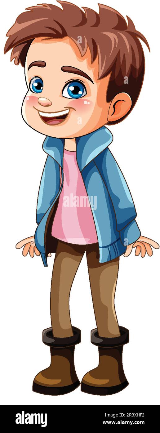 Cute boy cartoon character illustration Stock Vector Image & Art - Alamy