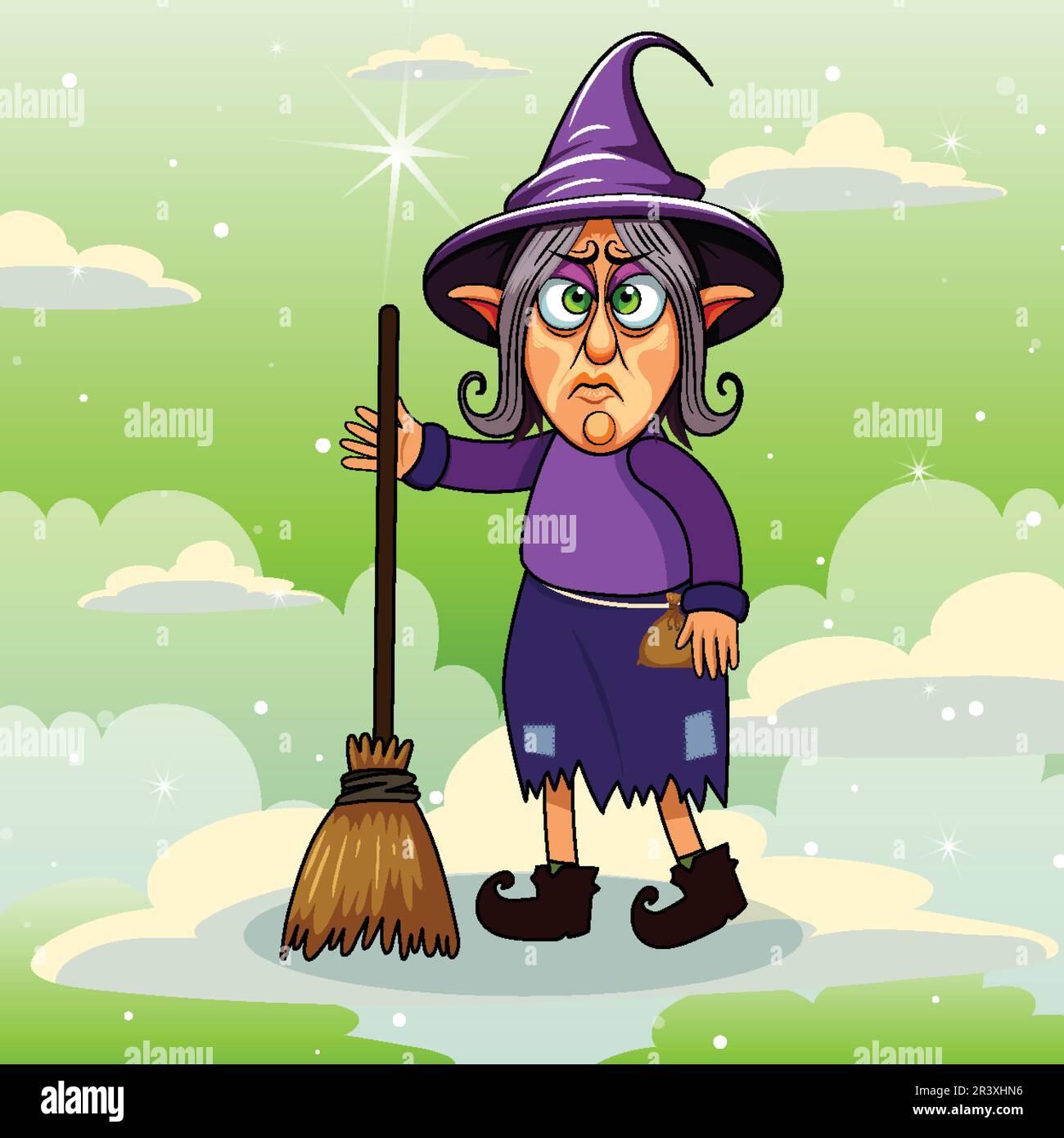 Witch on bloom Stock Vector Images - Alamy