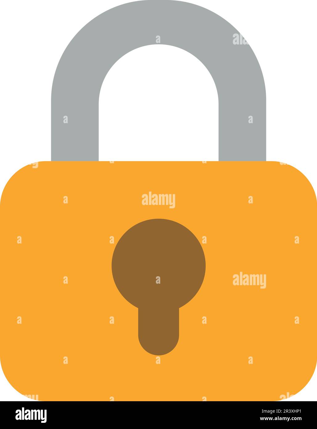 yellow lock icon vector dsign Stock Vector Image & Art - Alamy