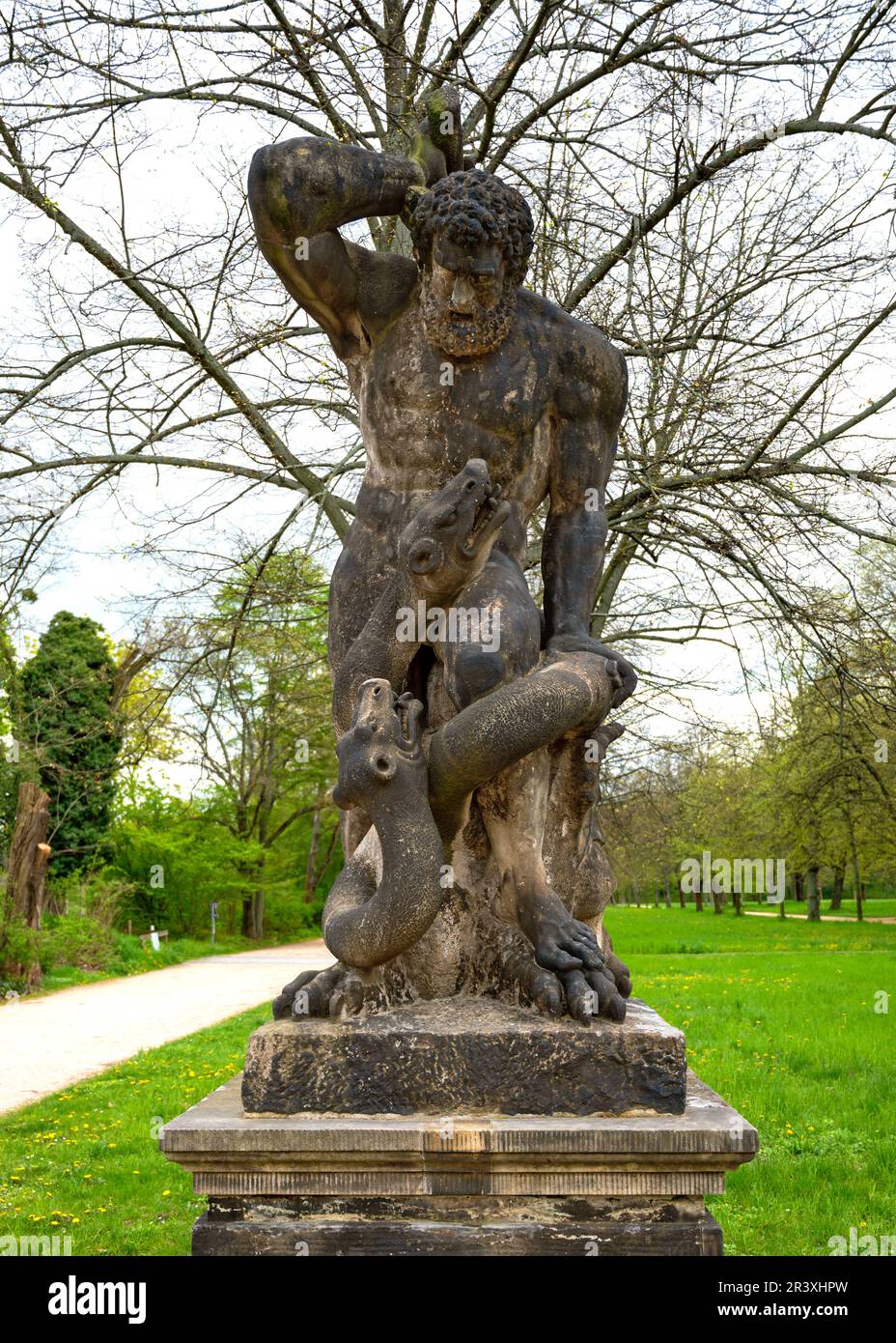 Statue of Hercules at the Grand garden in Dresden, Germany Stock Photo ...