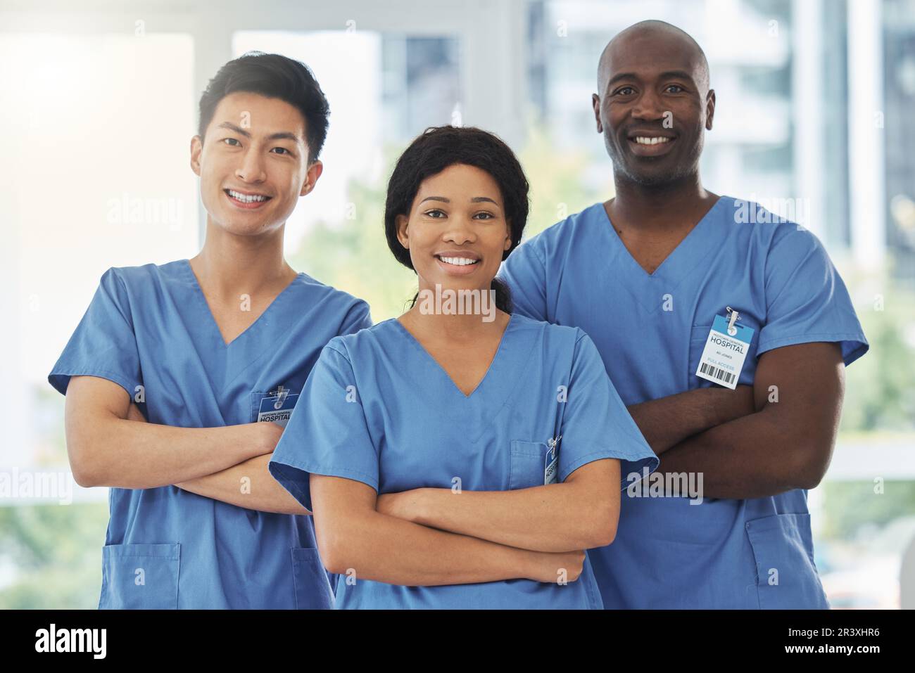 Portrait successful multiracial doctors hi-res stock photography and ...
