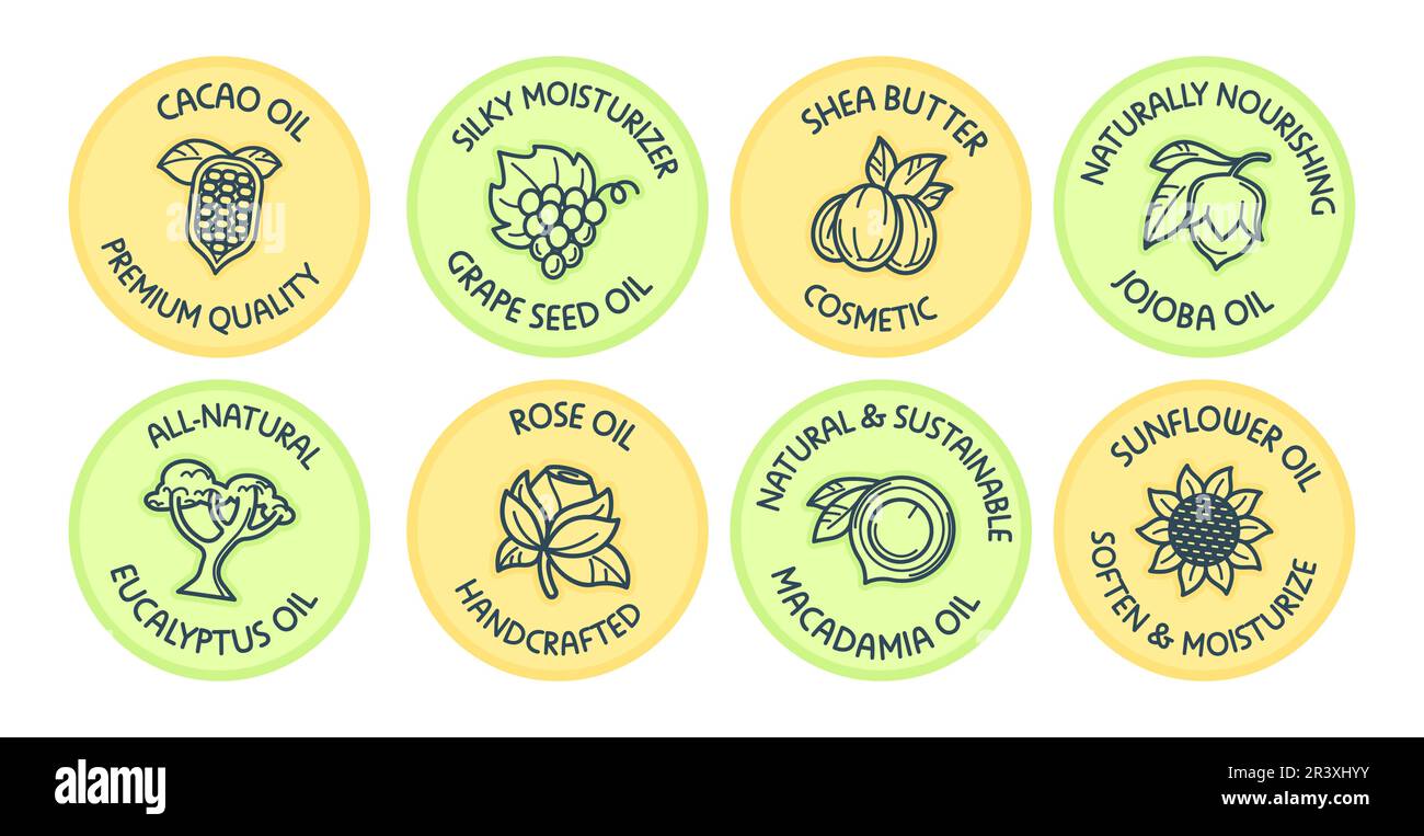 Grape seed oil beauty Stock Vector Images - Alamy