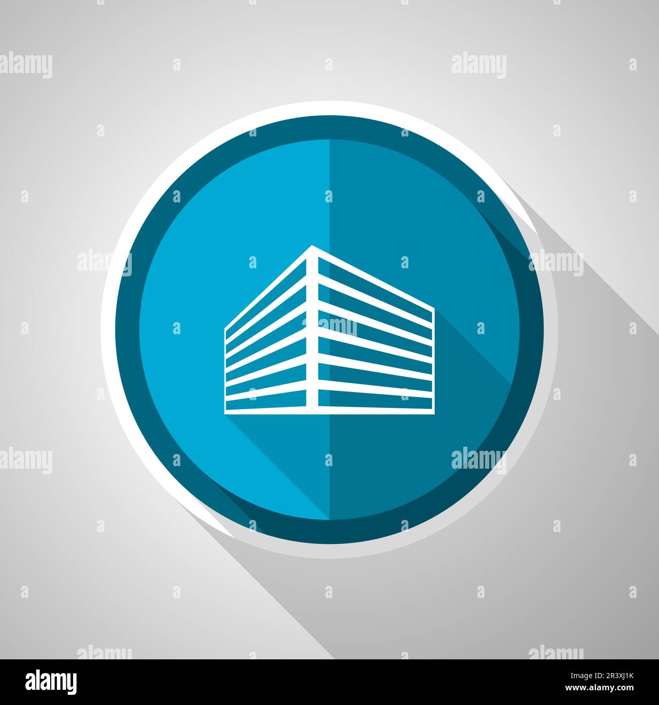 Modern design office building symbol, flat design vector blue icon with ...