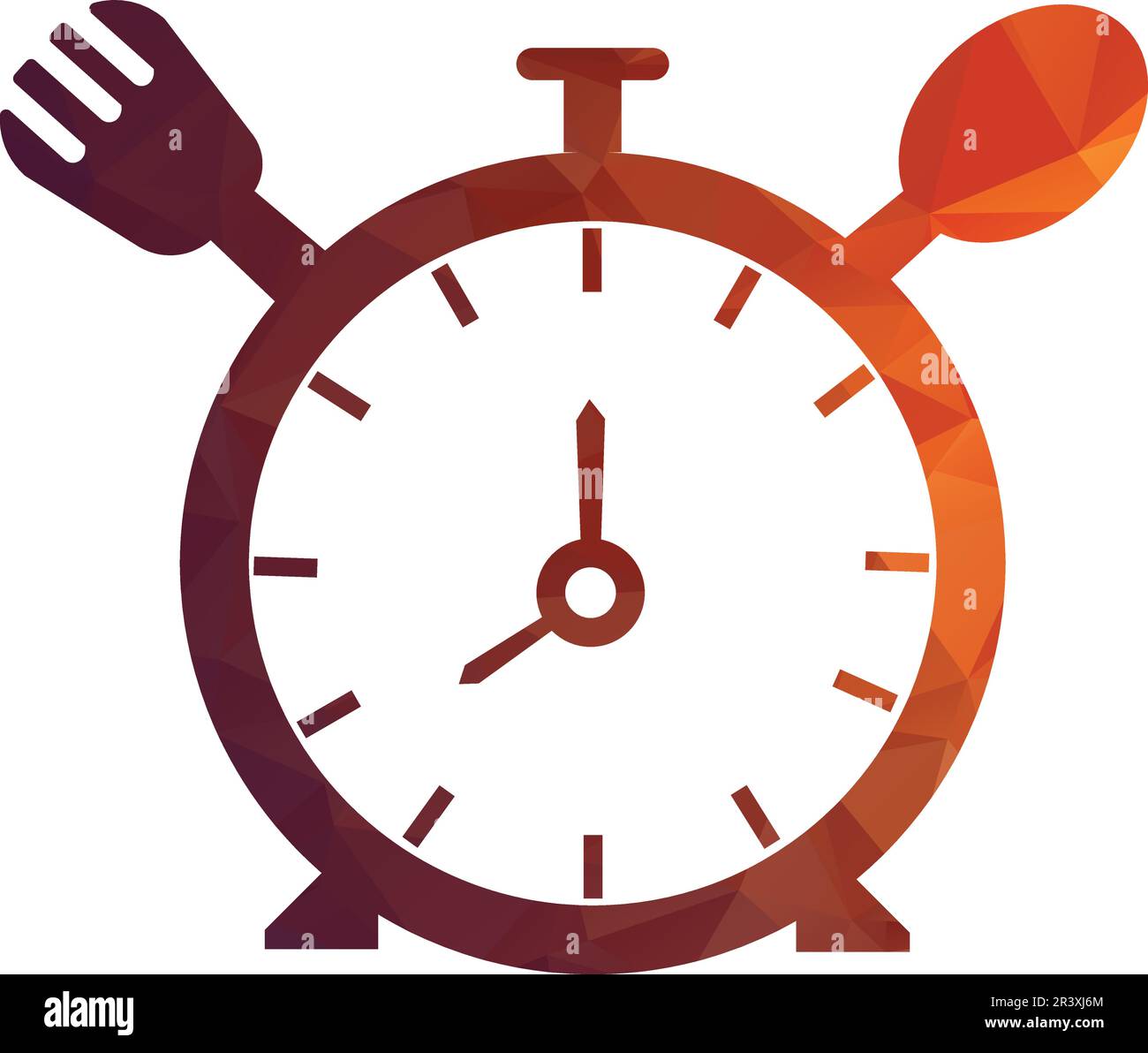 Eat time vector logo template. This logo with clock, spoon and fork ...