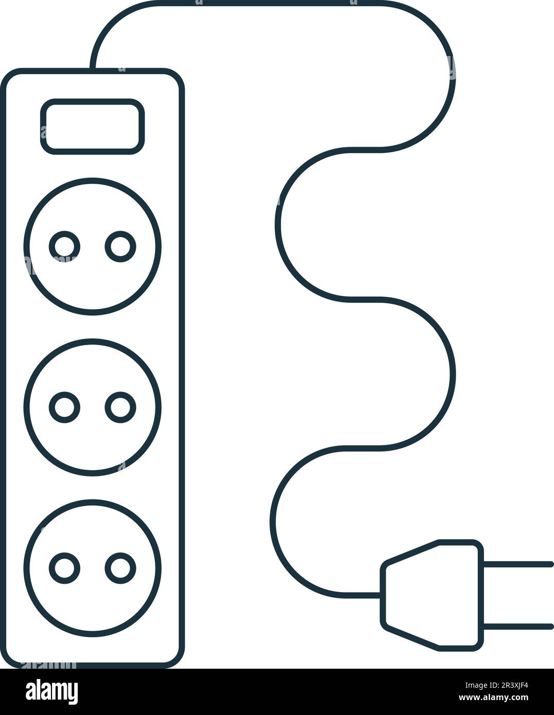 Extension Cord Icon Monochrome Simple Sign From Construction Instruments Collection Extension