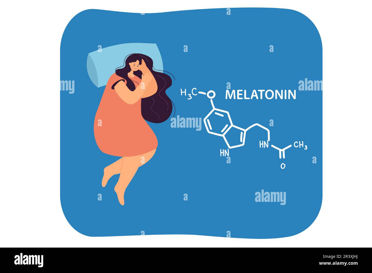 Cartoon Teen Girl Sleeping