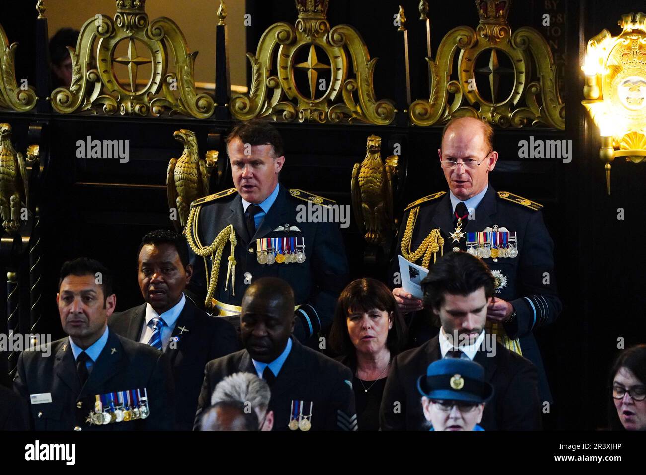 Chief of the Air Staff, Air Chief Marshal Sir Mike Wigston (back right ...