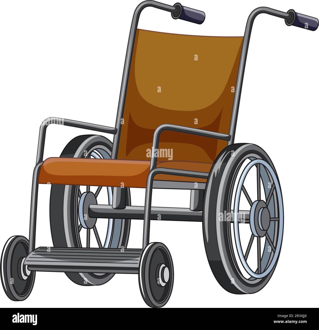Isolated wheelchair simple cartoon illustration Stock Vector Image ...