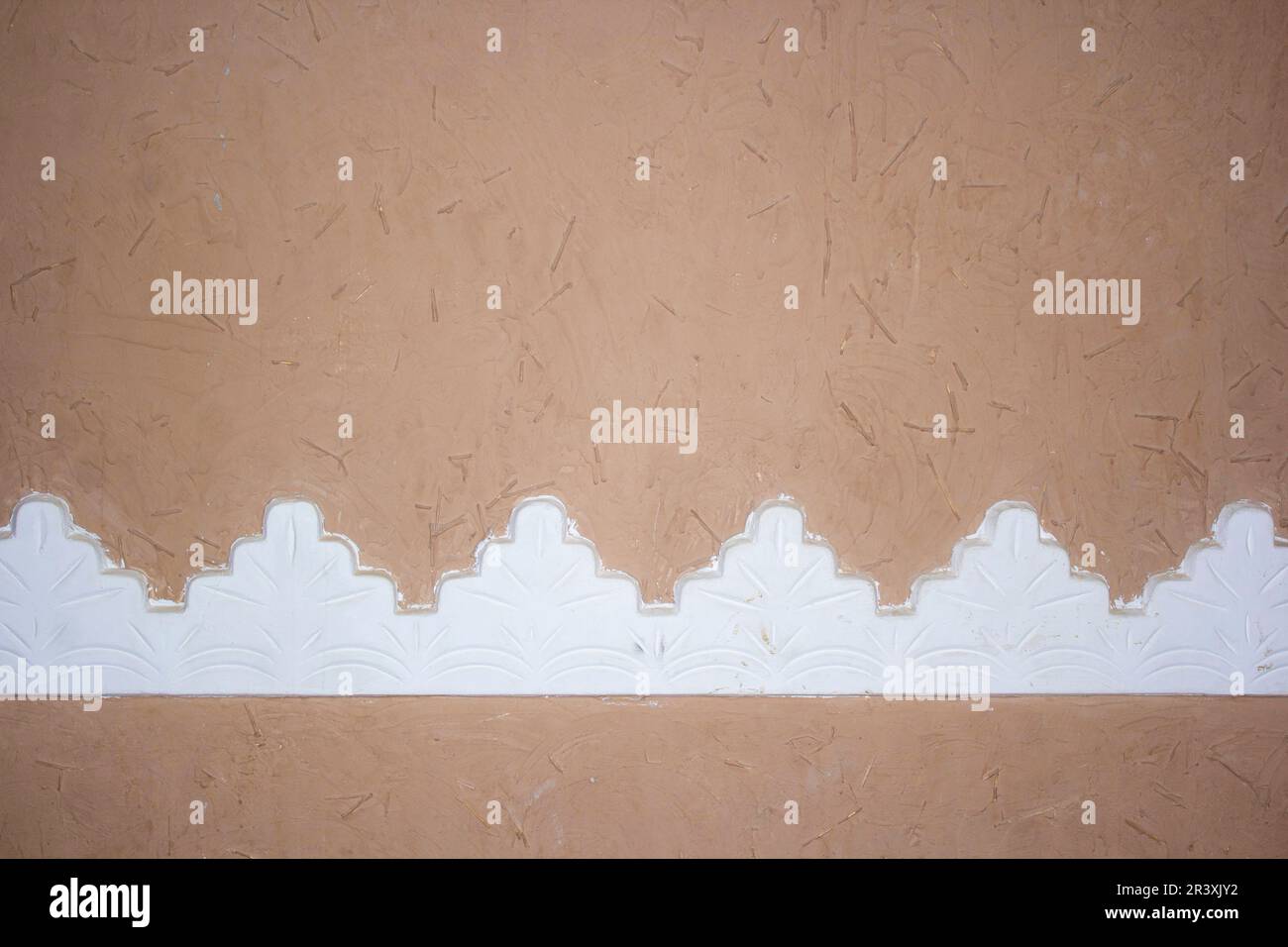 Wall for background or texture of mud and straw bricks (adobe) baked in ...