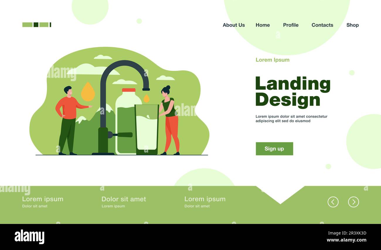 Clean clear fresh water pouring Stock Vector Images - Alamy