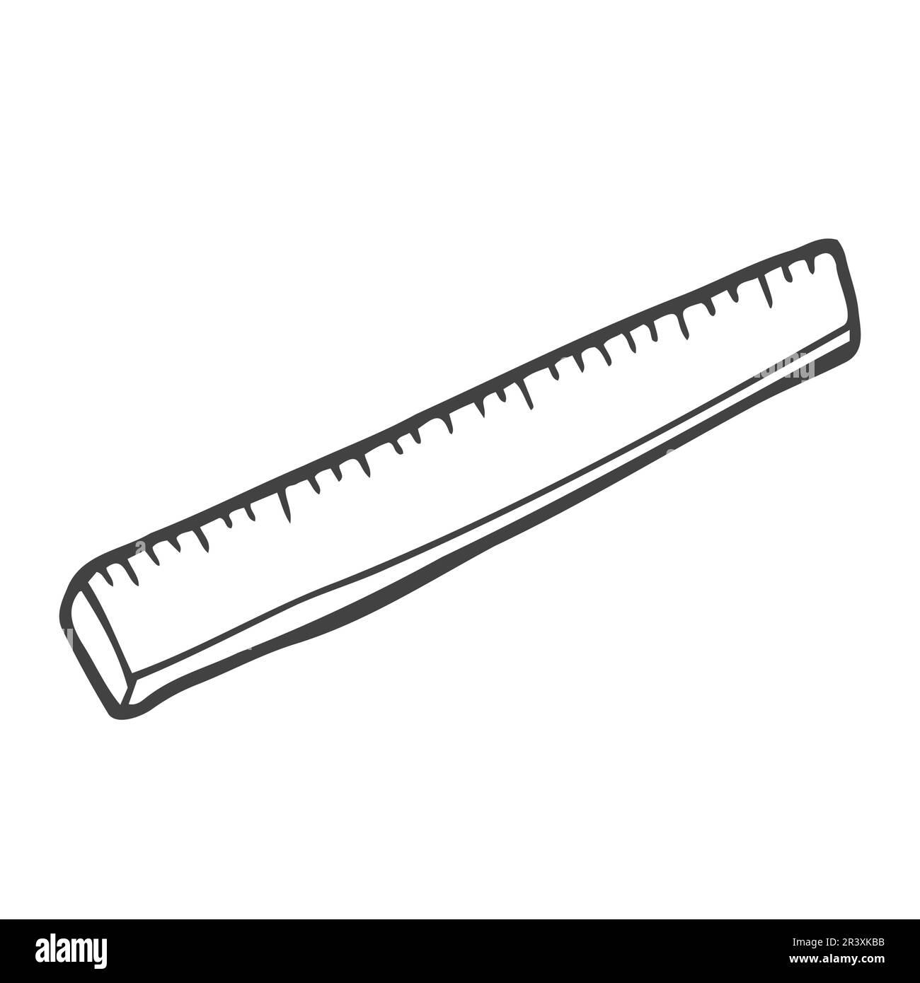 Vector illustration. Ruler icon isolated on white background. Office ...