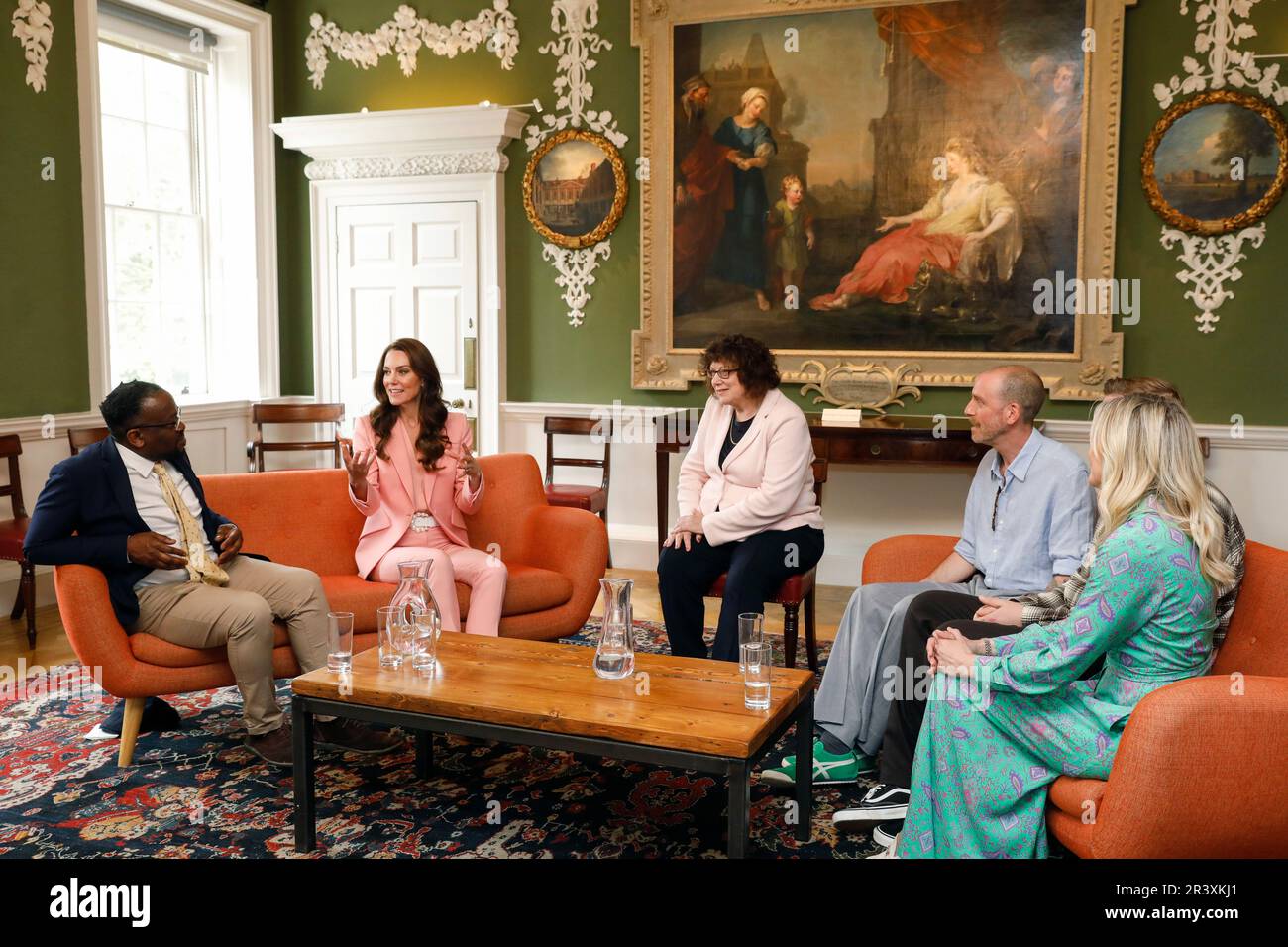 Britain's Kate, the Princess of Wales, sits, during a visit to the ...