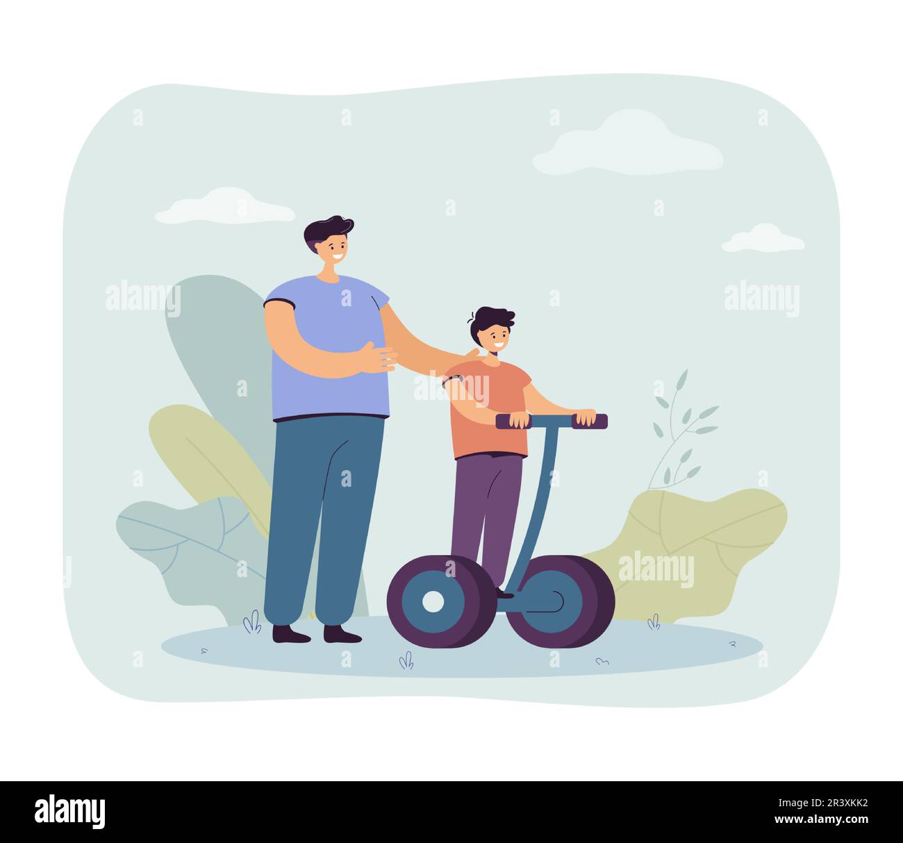 Father standing next to her Stock Vector Images - Alamy