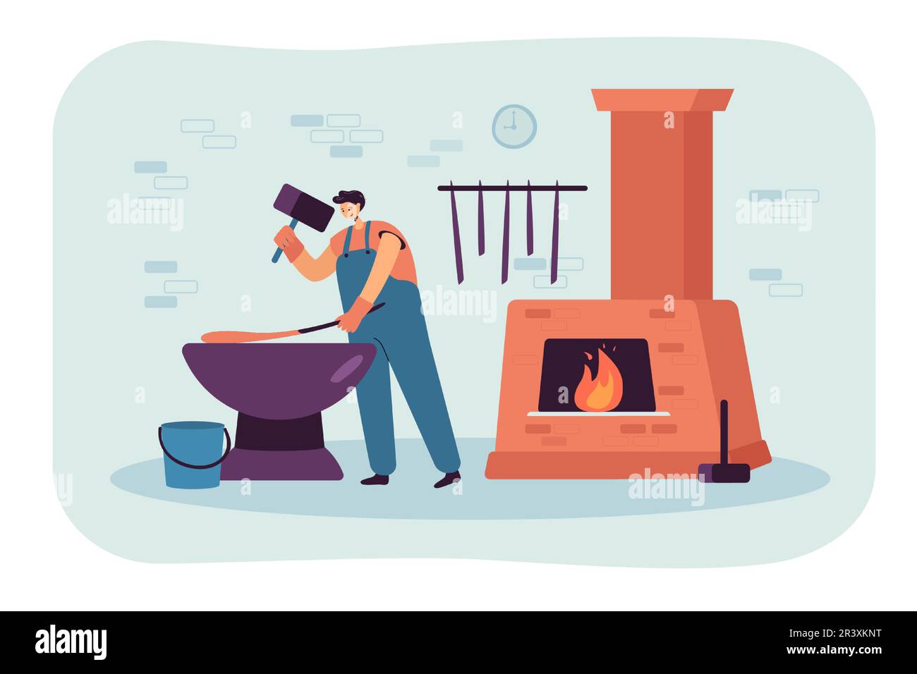 Blacksmith tools illustration hi-res stock photography and images - Alamy