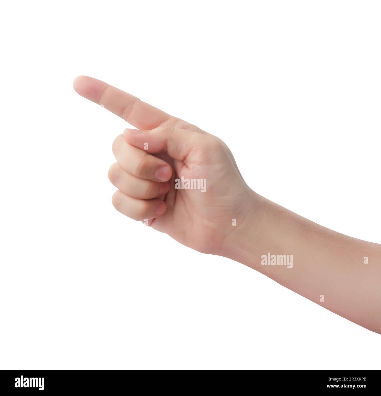 A hand pointing at something closeup of the hand Stock Photo - Alamy