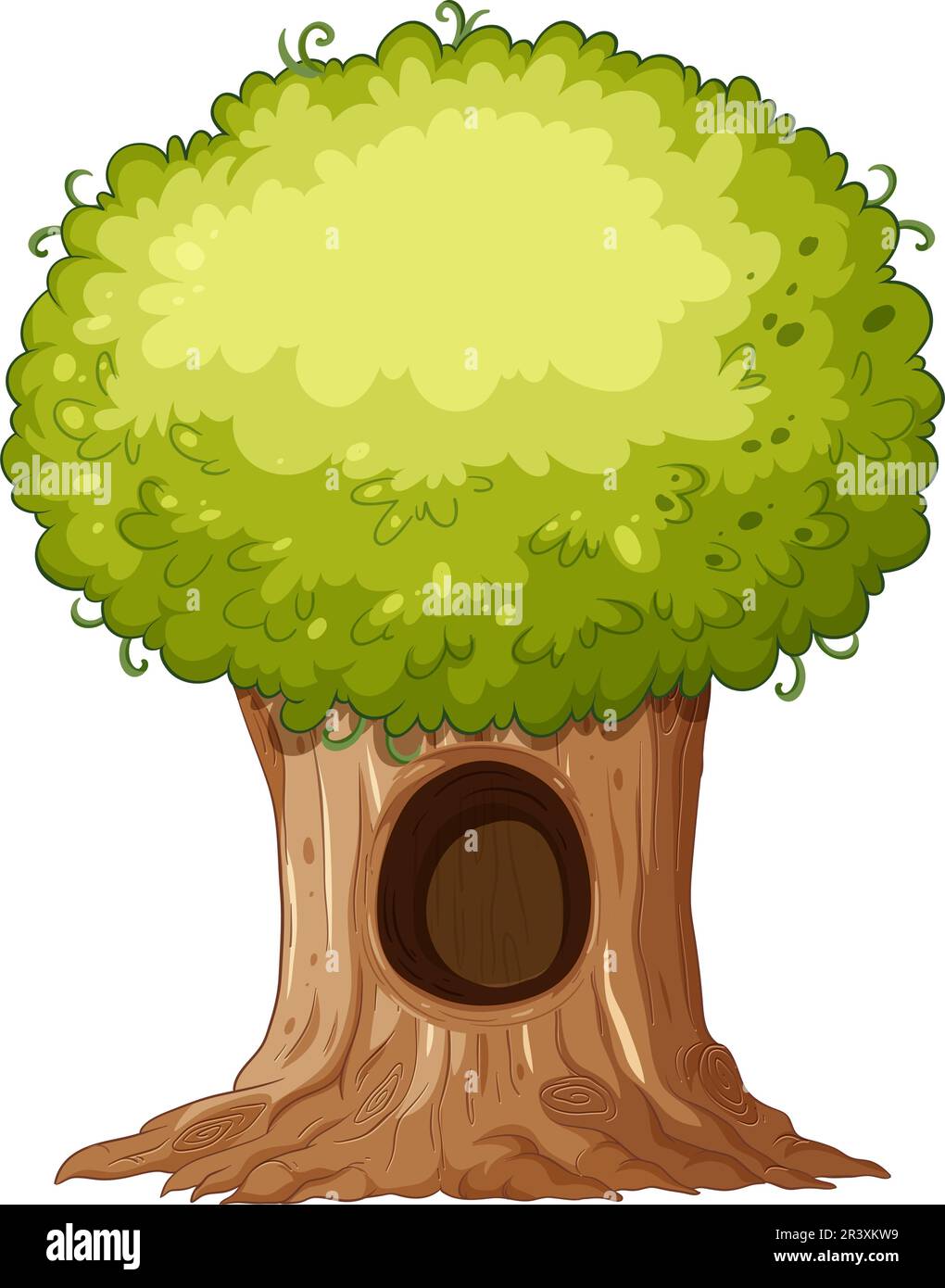 Isolated simple tree cartoon illustration Stock Vector Image & Art - Alamy