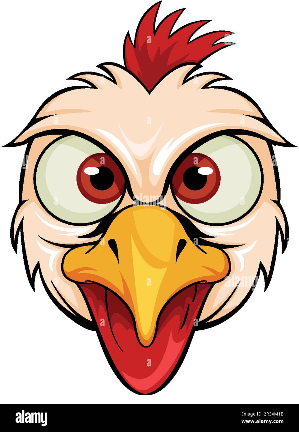 A Chicken Head Cartoon Character illustration Stock Vector Image & Art ...